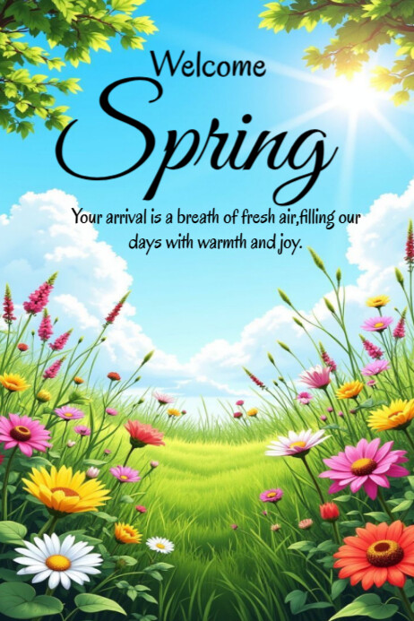 Welcome spring season template 2025 | PosterMyWall