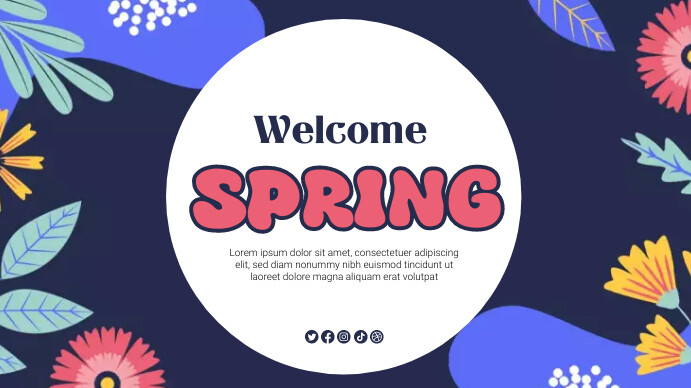 Welcome Spring Seasons Greeting Poster Template | PosterMyWall