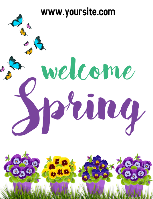 Welcome Spring social network flyer Template | PosterMyWall