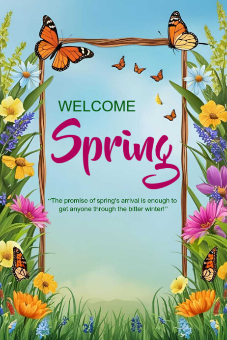 Copia de Welcome Spring Template 2025 | PosterMyWall