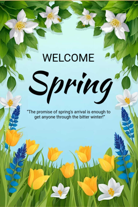 Copy of Welcome Spring Template 2025 | PosterMyWall