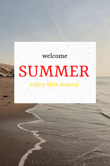 Plantilla de Welcome summer | PosterMyWall