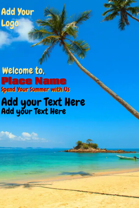 Plantilla de Bienvenido Verano Folleto de Verano / Folleto de Cartel ...