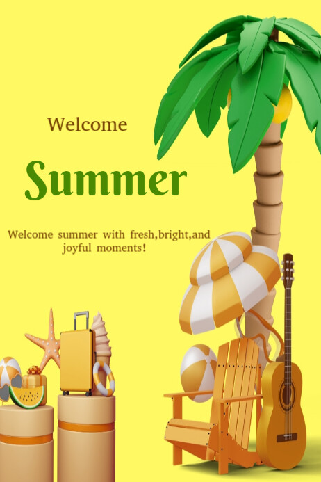 Welcome Summer template 2025 | PosterMyWall