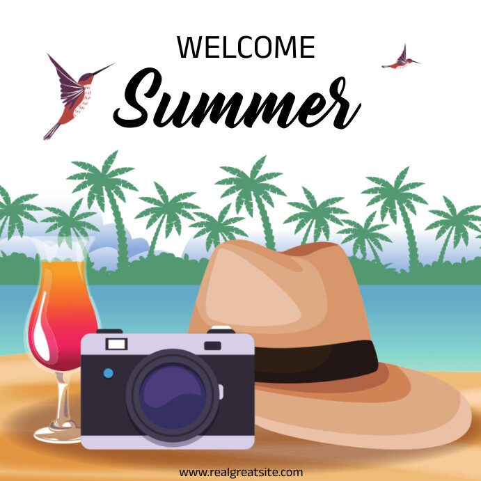 Copy of Welcome summer template Instagram post 2024 | PosterMyWall