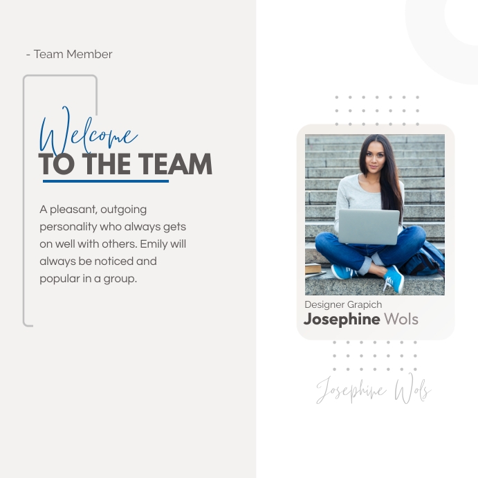 Welcome the Team Template | PosterMyWall