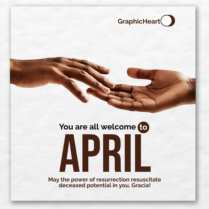 welcome to April Template | PosterMyWall