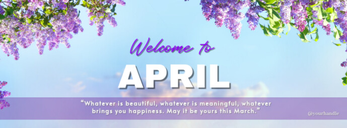 Plantilla de Welcome to April Facebook Cover Photo | PosterMyWall