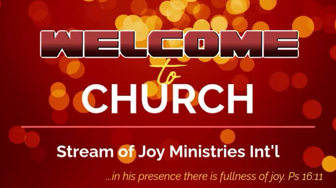 Welcome to Church, Streaming Display Template | PosterMyWall