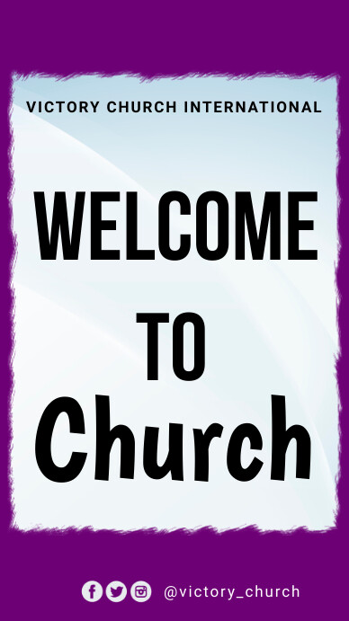 Copy of WELCOME TO CHURCH | PosterMyWall