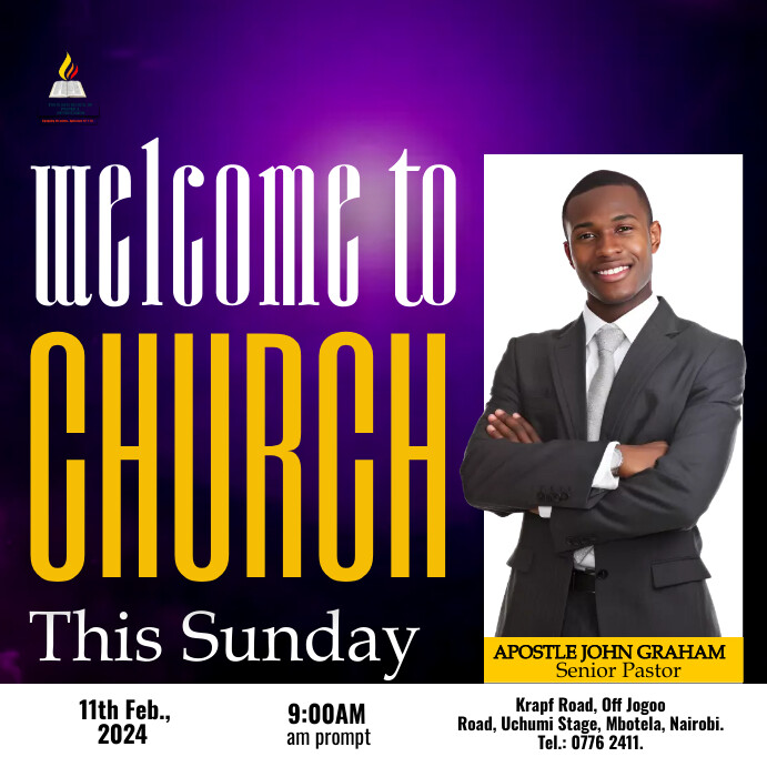 welcome to church template | PosterMyWall