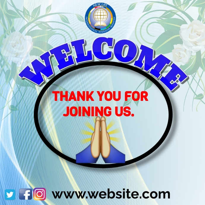 Plantilla de Welcome to church template design flyer | PosterMyWall