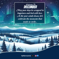 wELCOME TO dECEMBER gREETINGS Template | PosterMyWall