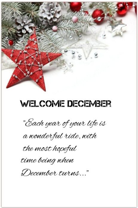 Welcome to December Template | PosterMyWall