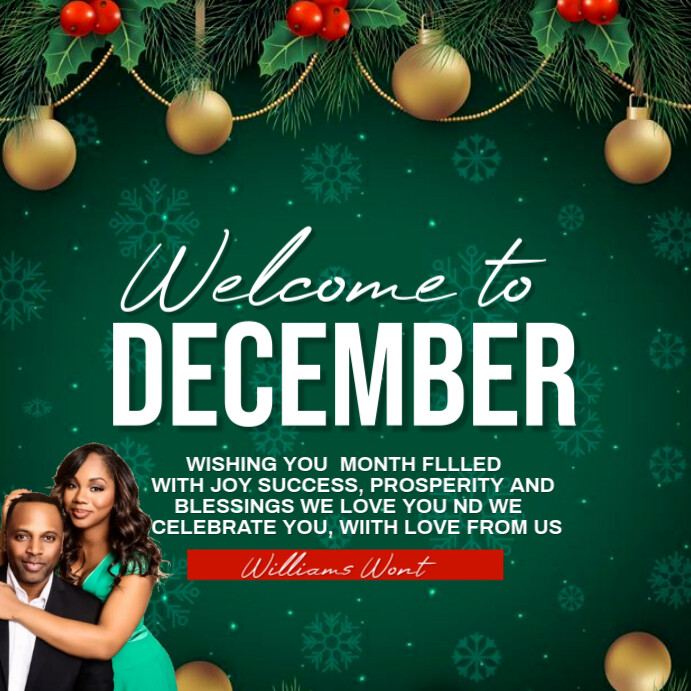 Welcome to December Template | PosterMyWall
