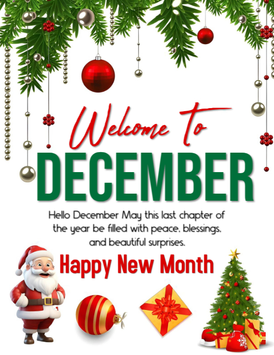 Welcome To December Design Template | PosterMyWall