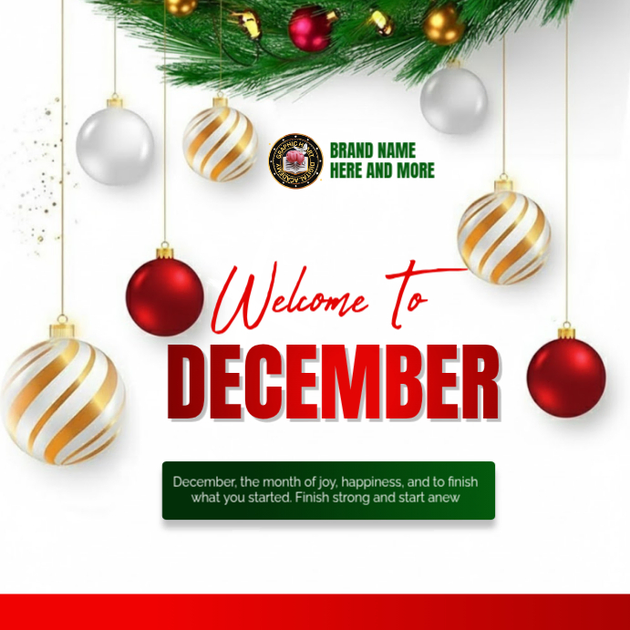 Welcome To DECEMBER Template | PosterMyWall