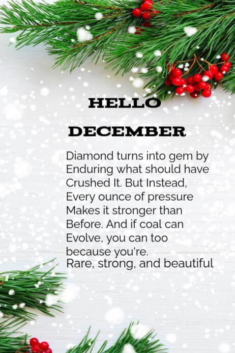 Welcome to December Template | PosterMyWall