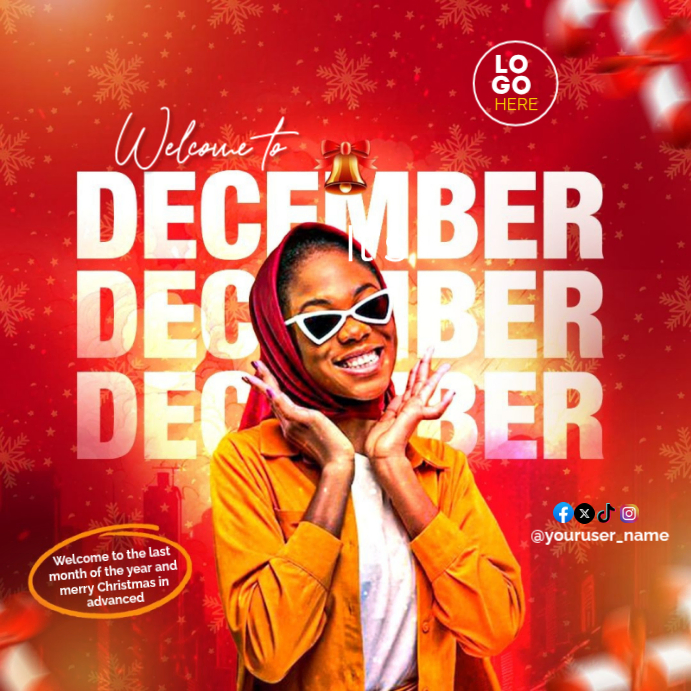 welcome to december Template | PosterMyWall