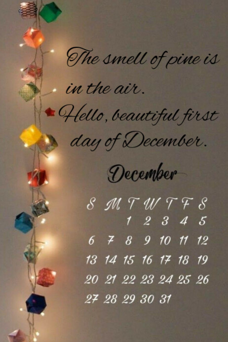Welcome to December Template | PosterMyWall