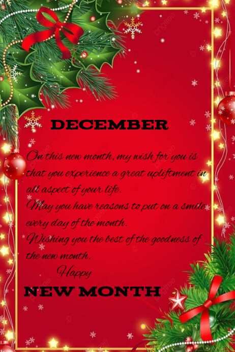 Plantilla de Welcome to December | PosterMyWall