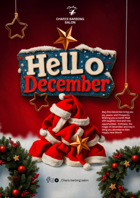 Welcome to December greetings Template | PosterMyWall