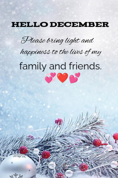 Plantilla de Welcome to December wishes | PosterMyWall
