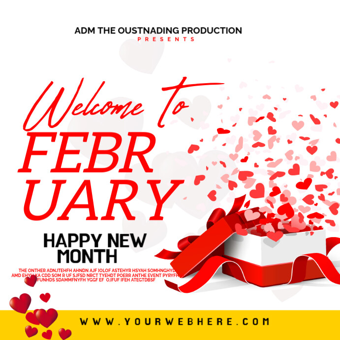 Plantilla de welcome to February | PosterMyWall