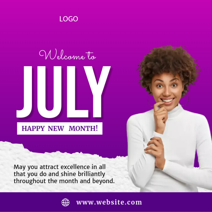 Welcome to July Design Template | PosterMyWall