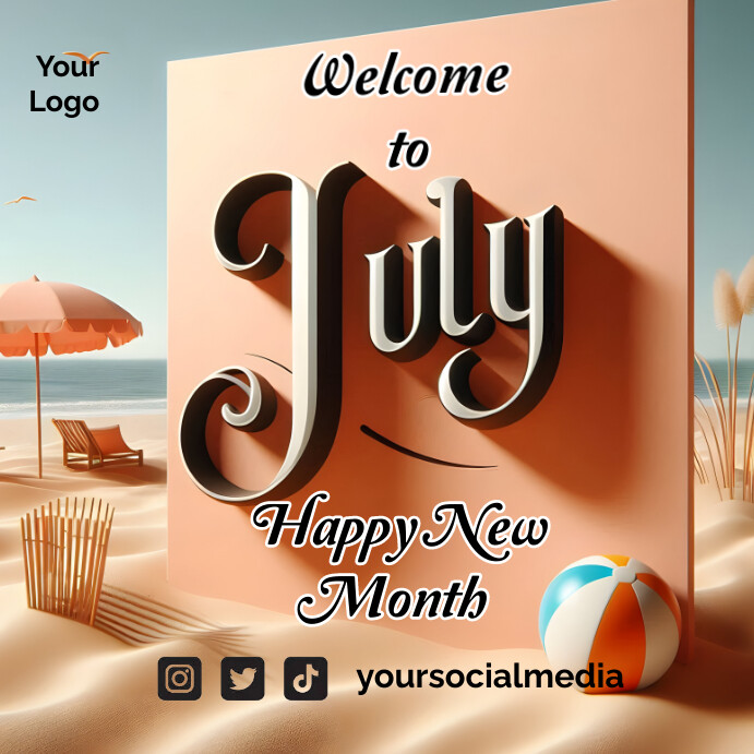 Welcome to July Social Media Post Template | PosterMyWall