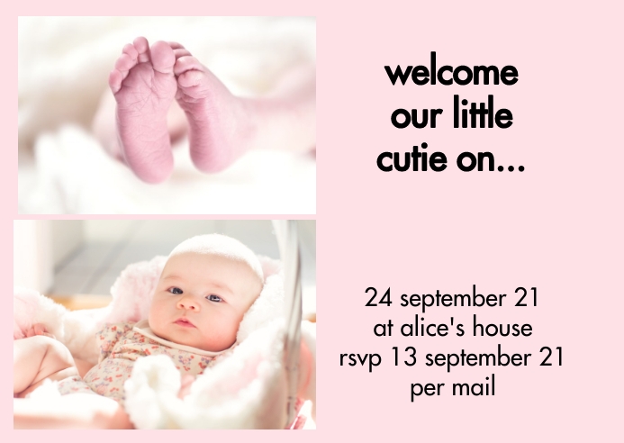 Welcome To Little Cutie Template | PosterMyWall