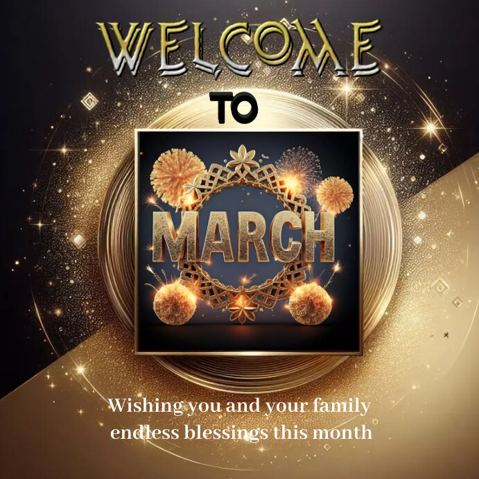 Copy of Welcome to March greeting cards | PosterMyWall
