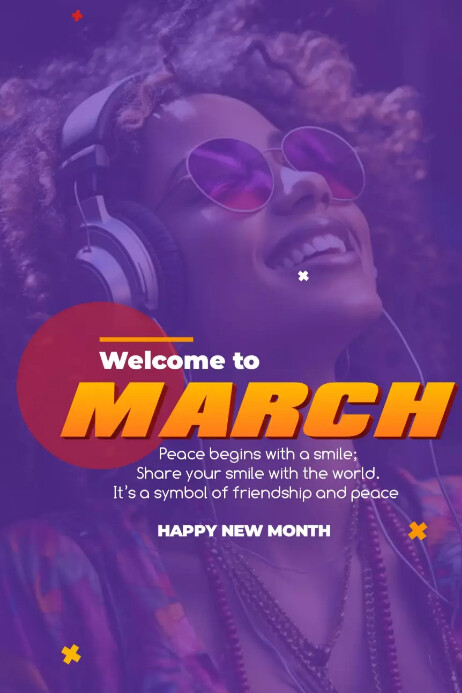 Copy of Welcome to march happy new month flyer | PosterMyWall