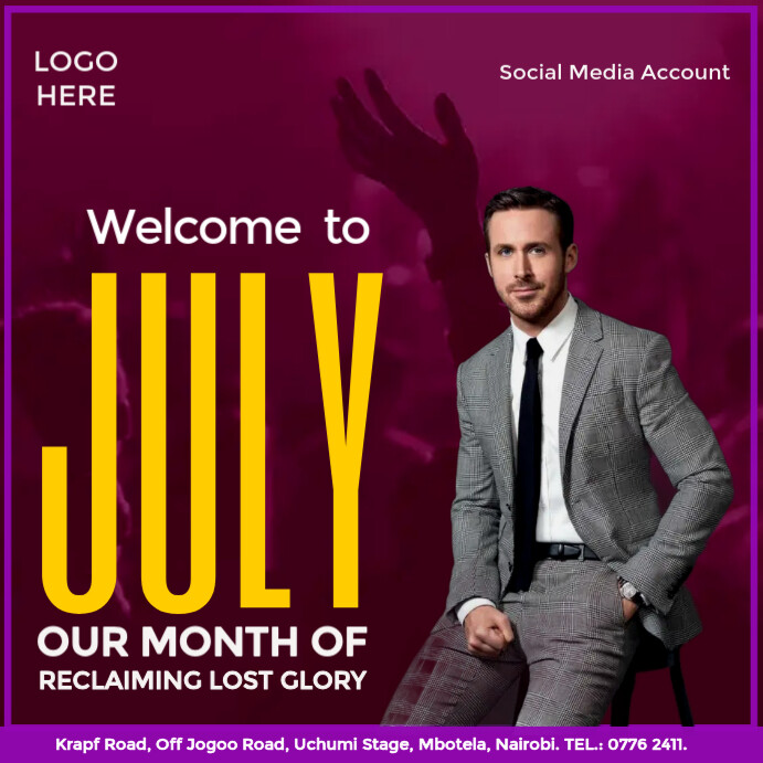 Copy of Welcome to the month of July | PosterMyWall