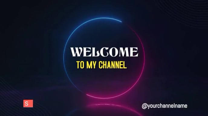 Plantilla de Welcome to My Chanel Circle Glow | PosterMyWall