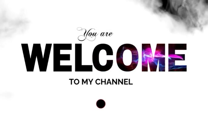 welcome to my youtube channel intro video design Template | PosterMyWall
