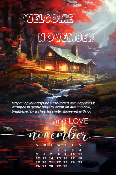 Welcome to November Template | PosterMyWall