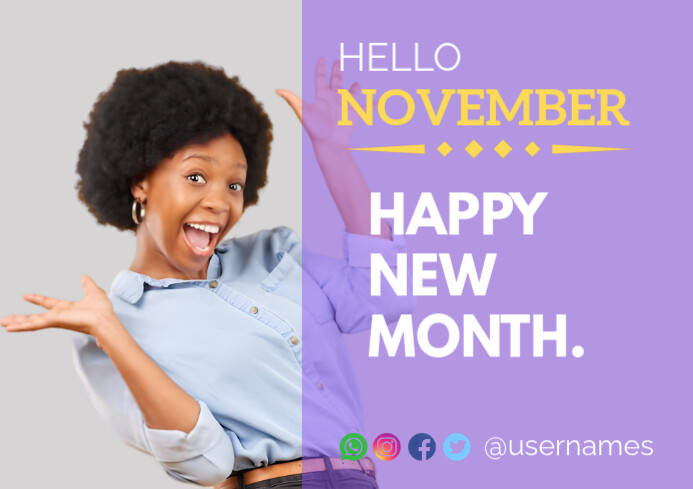 Welcome to November Template | PosterMyWall