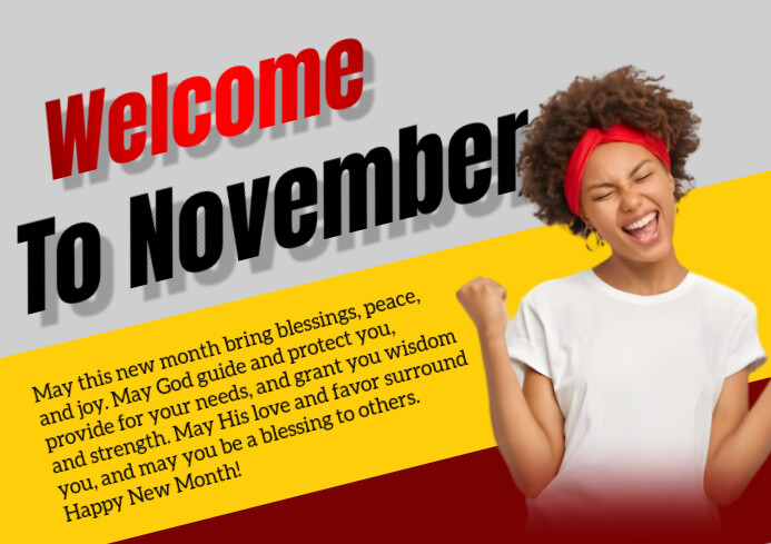 Welcome to November Template | PosterMyWall