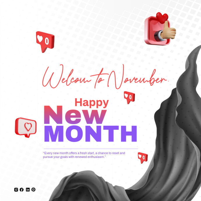 Welcome to November Template | PosterMyWall