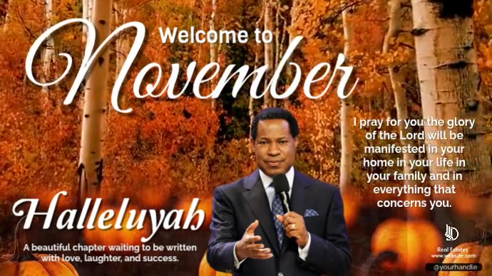 Plantilla de WELCOME TO NOVEMBER PASTORS BLESSING DESIGN VIDEO ...