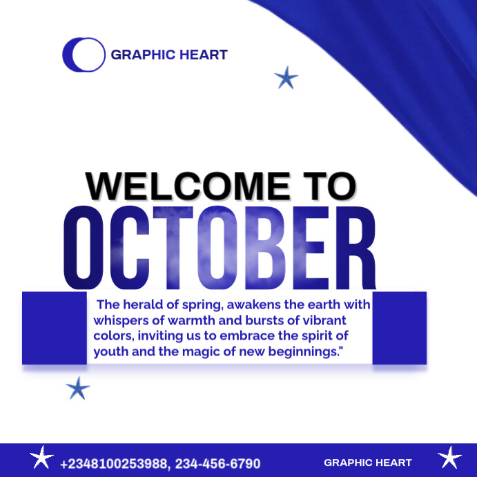 Welcome To OCTOBER Template | PosterMyWall