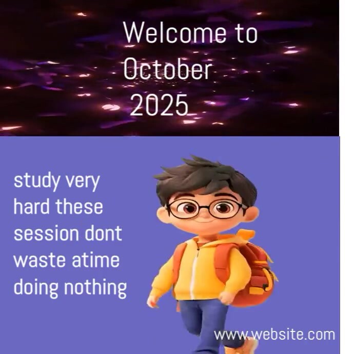 Plantilla de Welcome to October remainder | PosterMyWall
