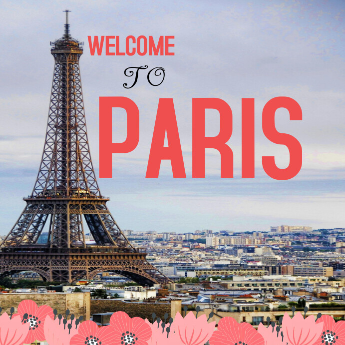 Welcome to Paris Instagram post Template | PosterMyWall