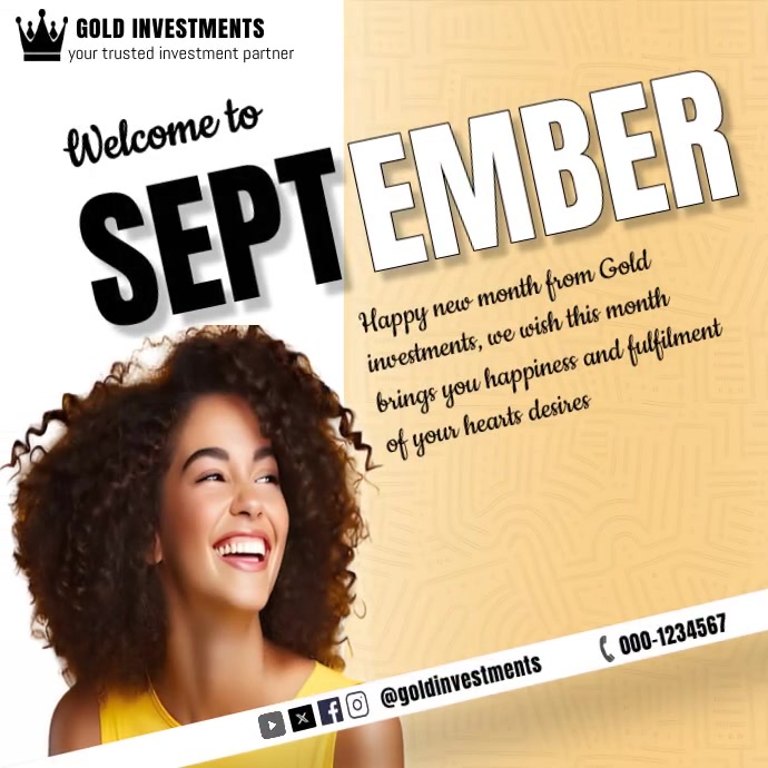 Copy of welcome to september happy new month | PosterMyWall