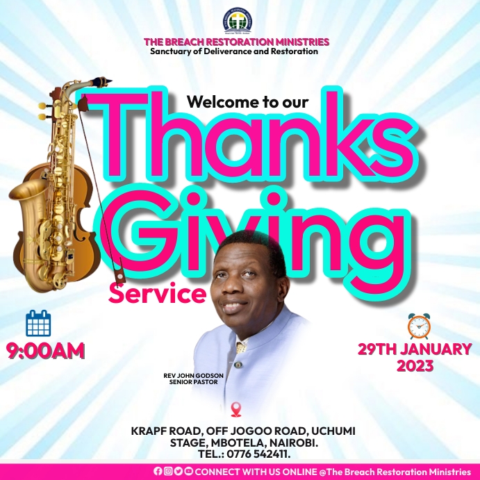 welcome to thanksgiving service Template | PosterMyWall