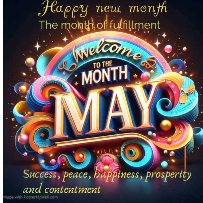 Plantilla de Welcome to the month of May | PosterMyWall