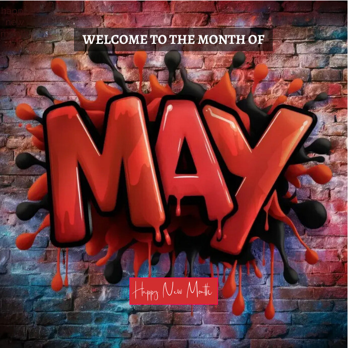 Welcome to the month of may template | PosterMyWall