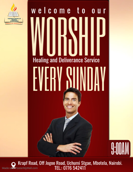 welcome to worship service Template | PosterMyWall