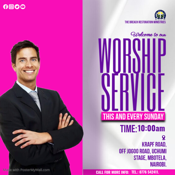welcome to worship sunday Template | PosterMyWall